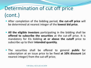 Public issue rules and book building process | PDF