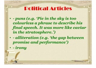 Publicistic Style In The English Language | PDF