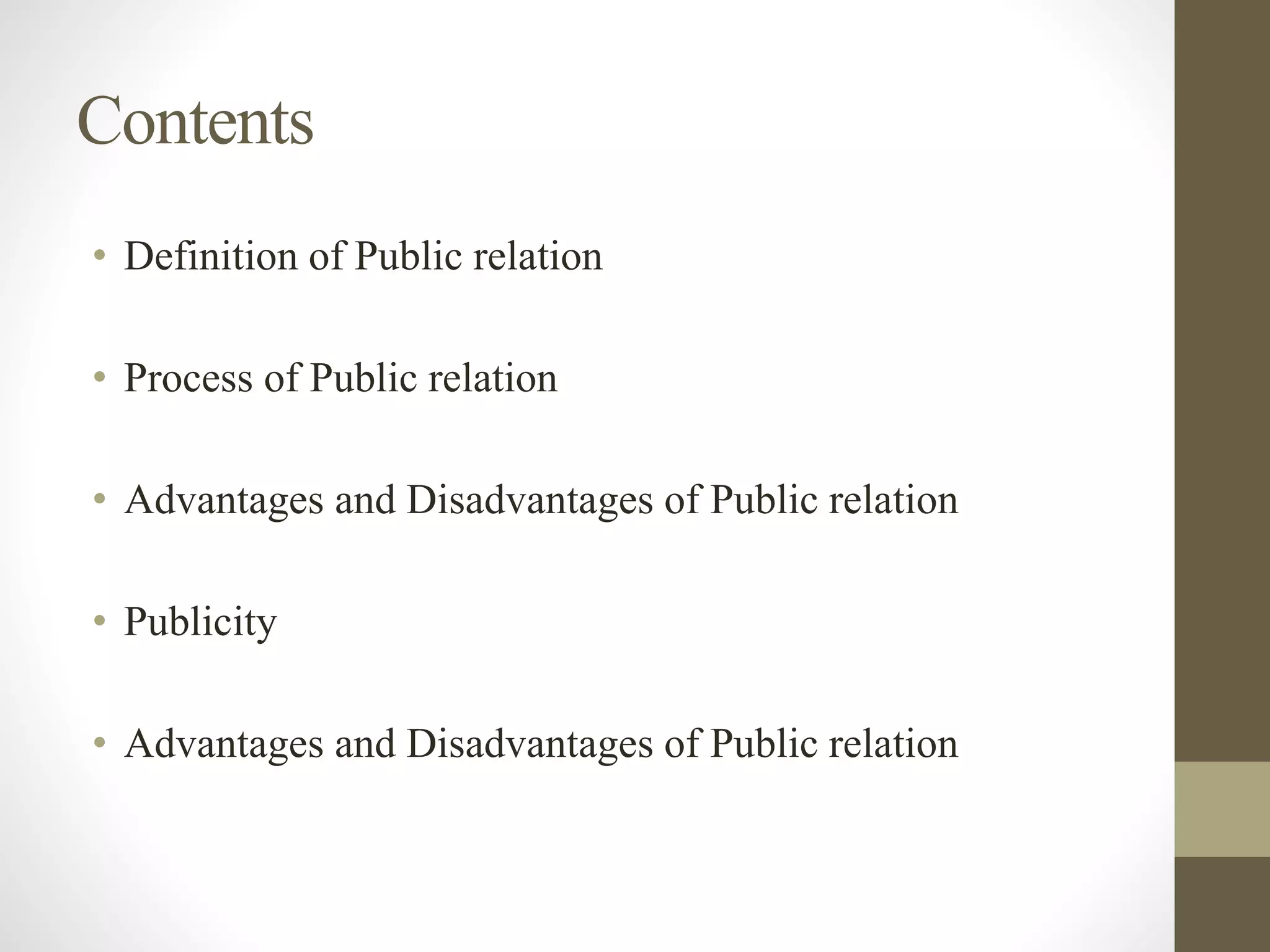 Publicity and public relation | PPTX