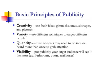 Publicity Presentation | PPT