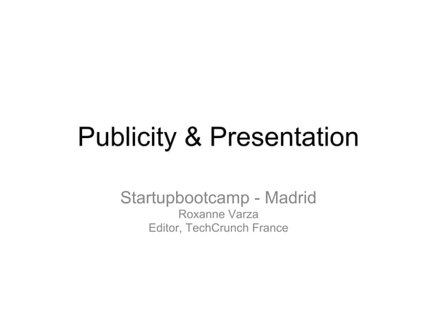 Publicity & presentation (english) | PDF | Internet for Beginners ...