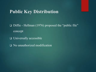 Public Key Distribution | PPTX