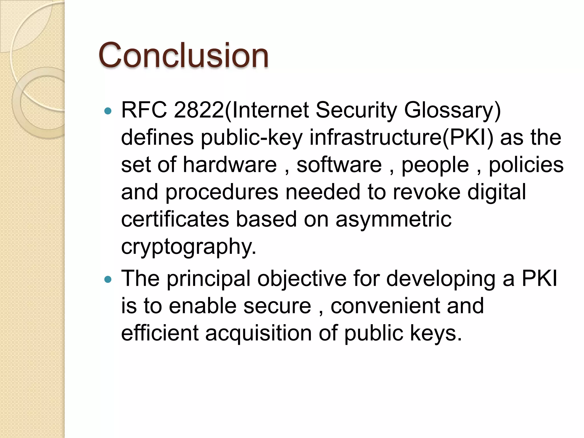 public key infrastructure | PPTX