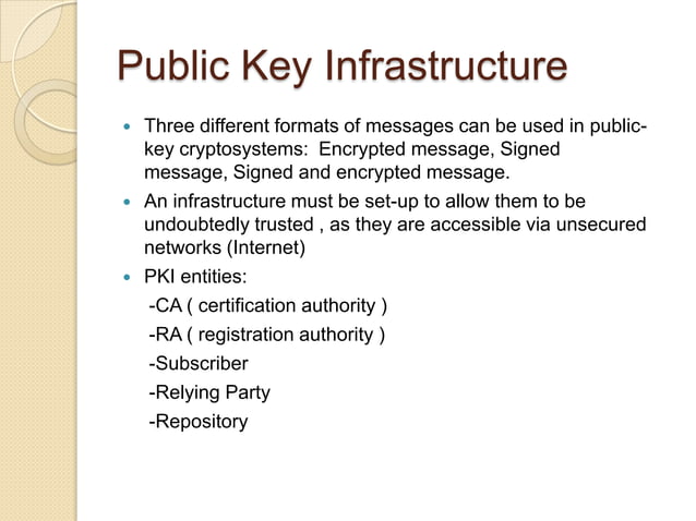 public key infrastructure | PPTX