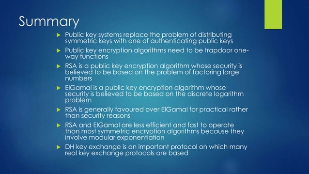 Public key algorithm | PPTX | Computer Networking | Computing