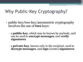 Public key Cryptography & RSA | PPTX