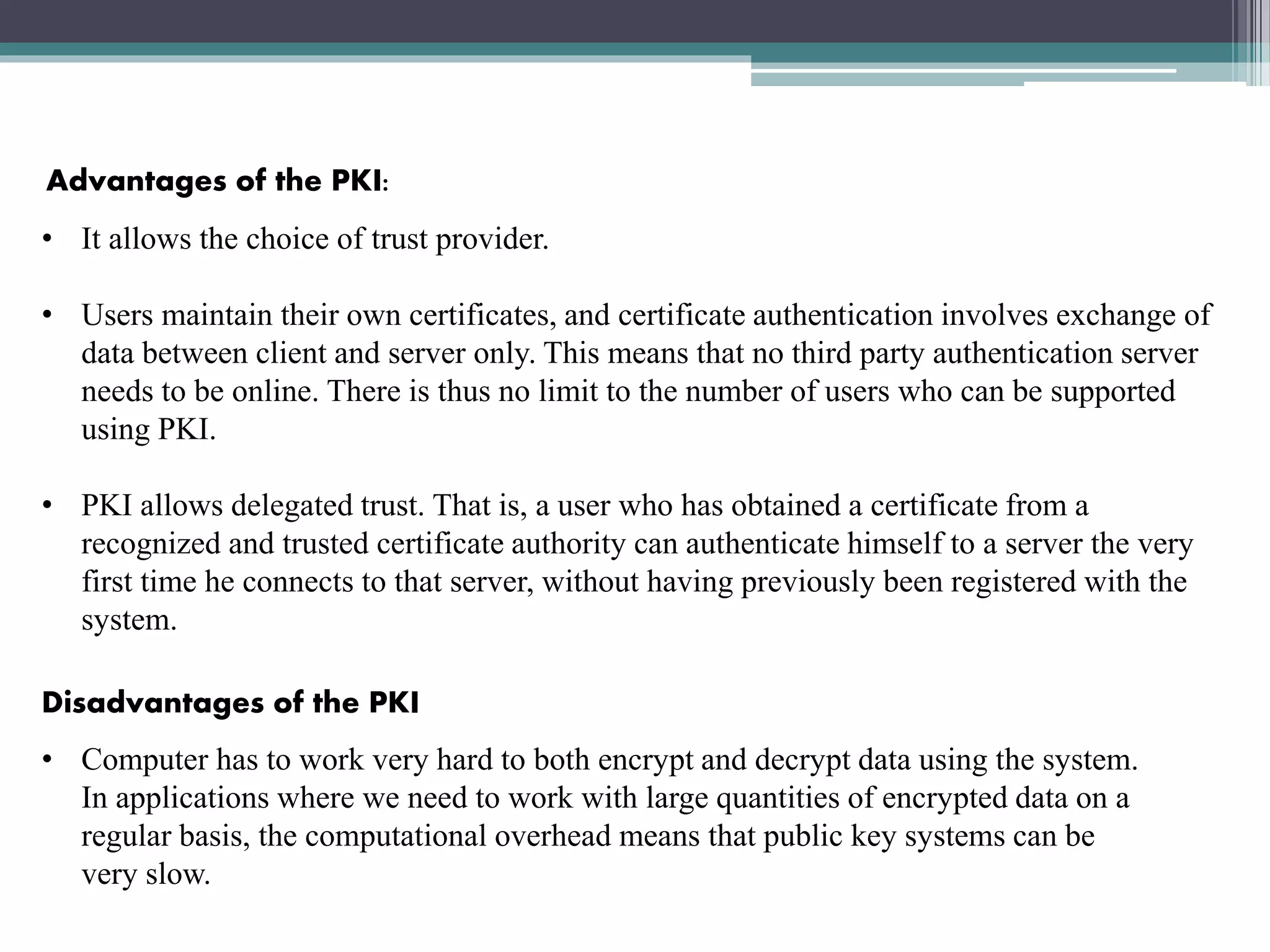 Public key infrastructure | PPTX | Information and Network Security | Computing