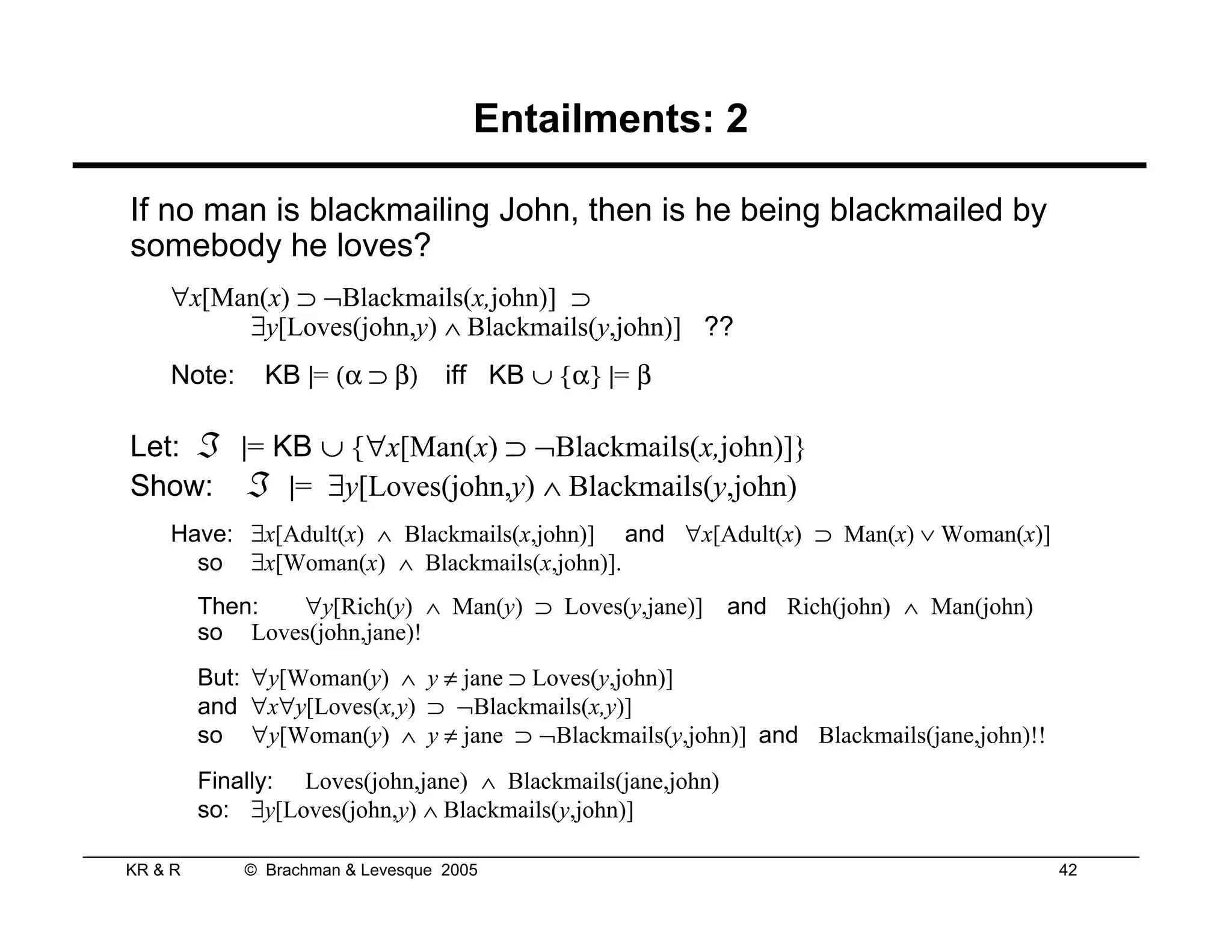 Knowledge Representation and Reasoning Slides | PPT