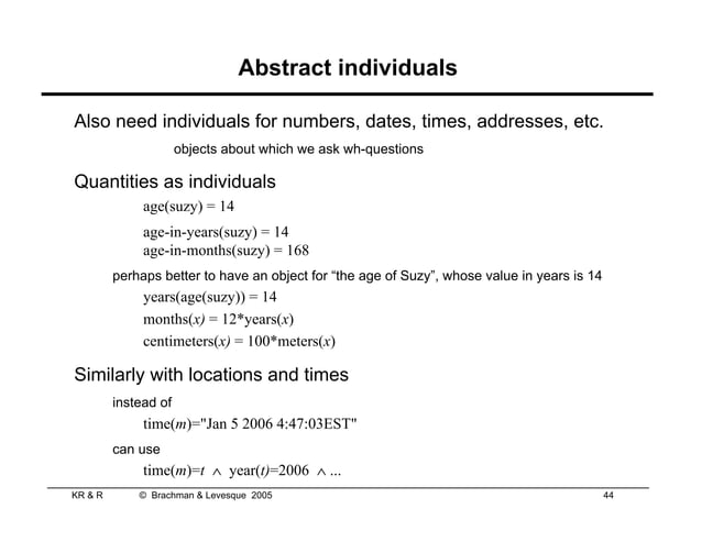Knowledge Representation and Reasoning Slides | PPT