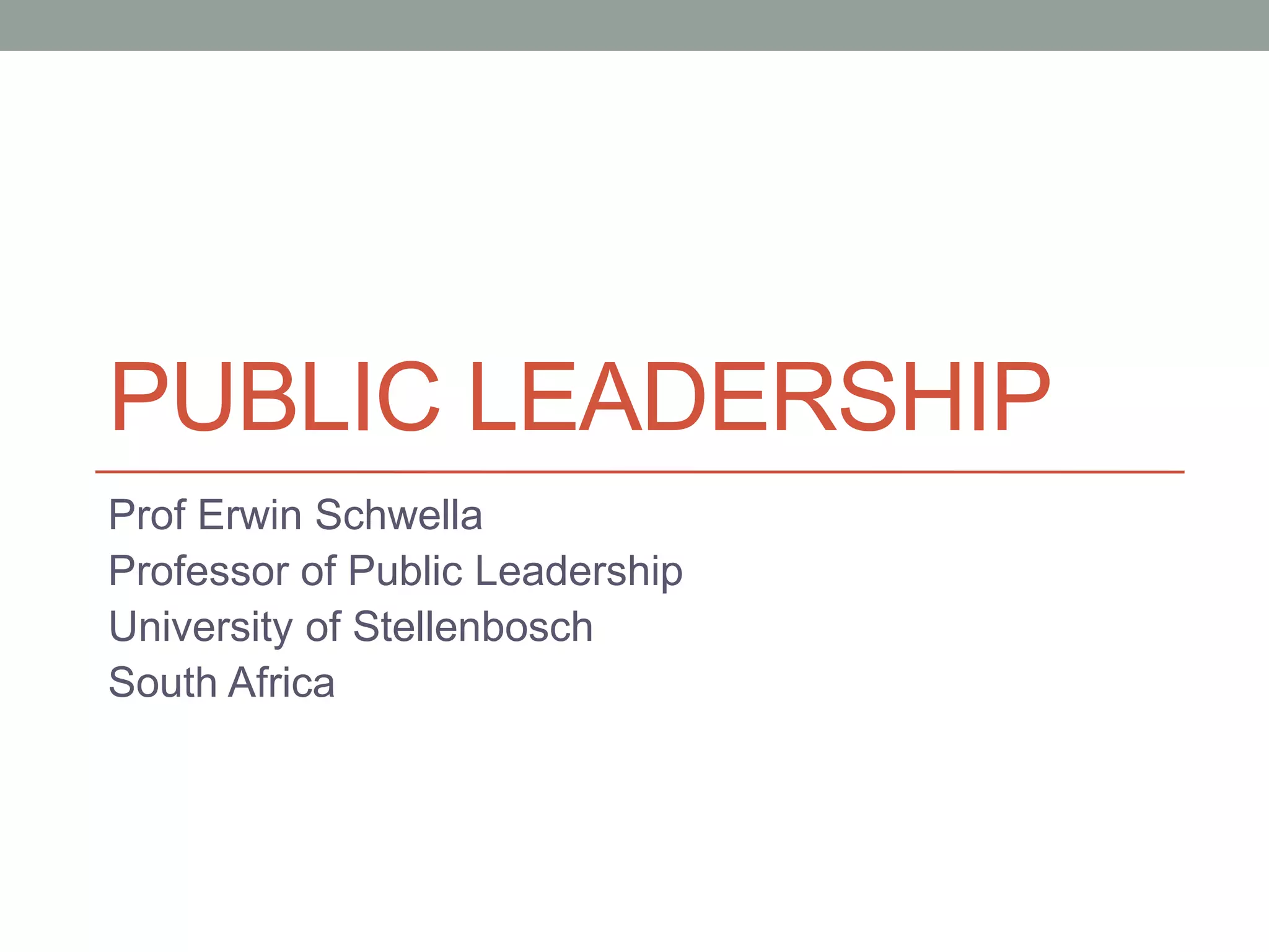Public leadership tcm257-203089 | PPT