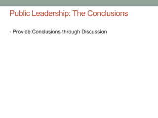 Public leadership tcm257-203089 | PPT