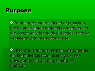 Public libraries | PPT