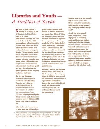 Public Librariesas Partnersin Youth Development | PPT