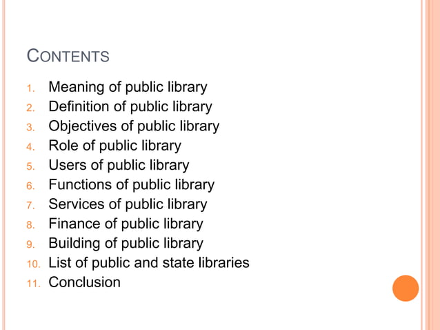 Public library | PPTX