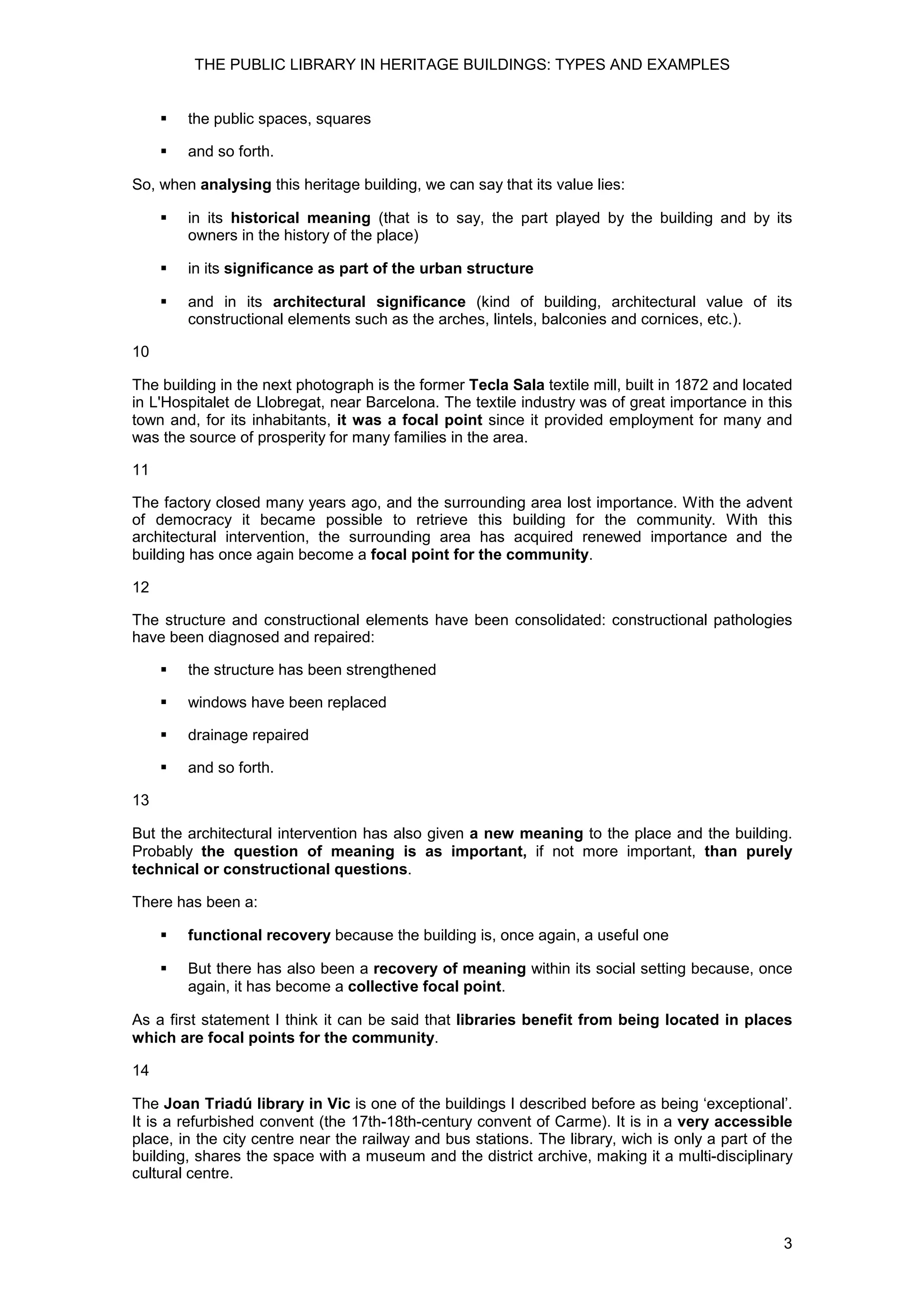 Public Library In Heritage Buildings. Types And Examples | PDF