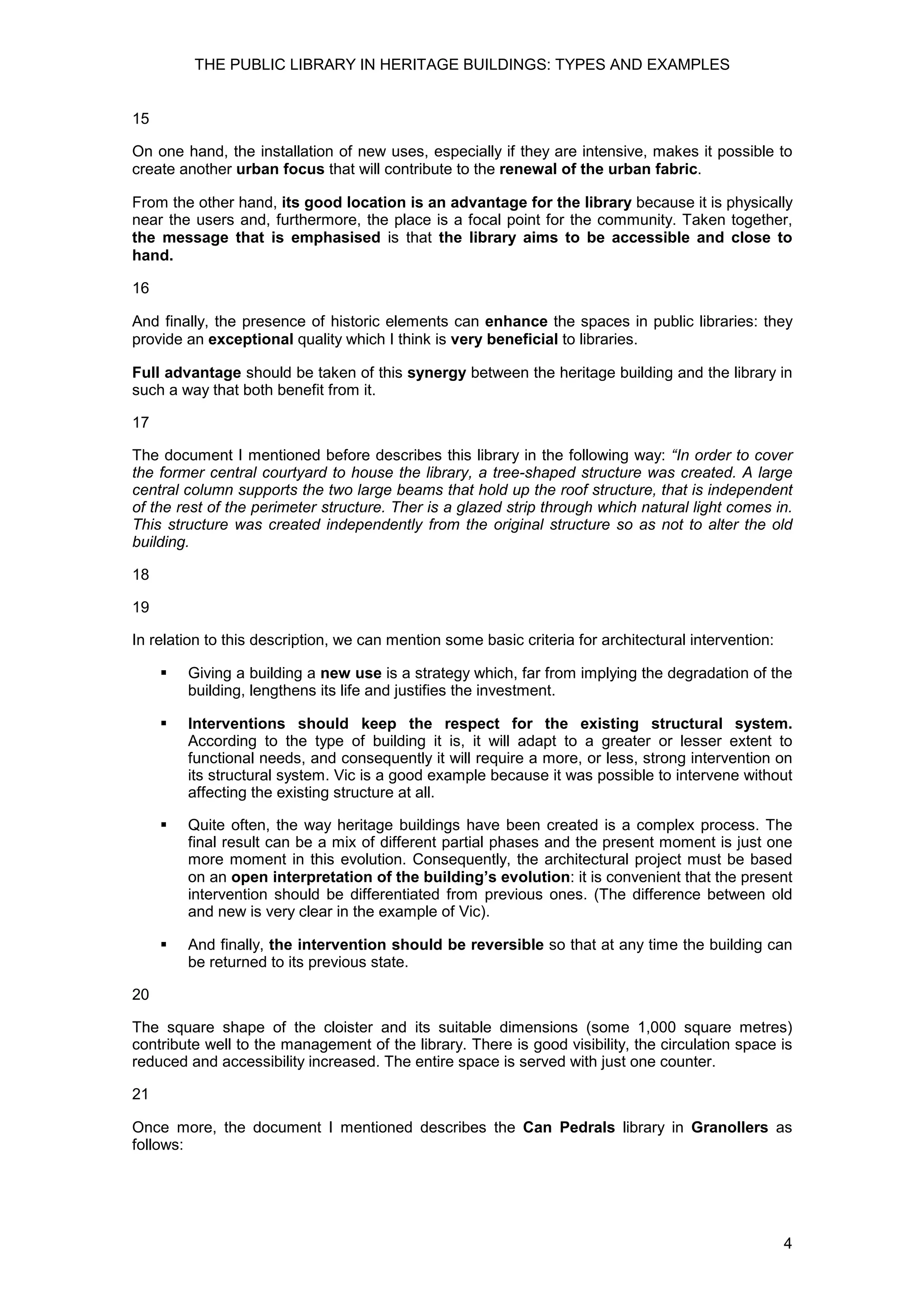 Public Library In Heritage Buildings. Types And Examples | PDF