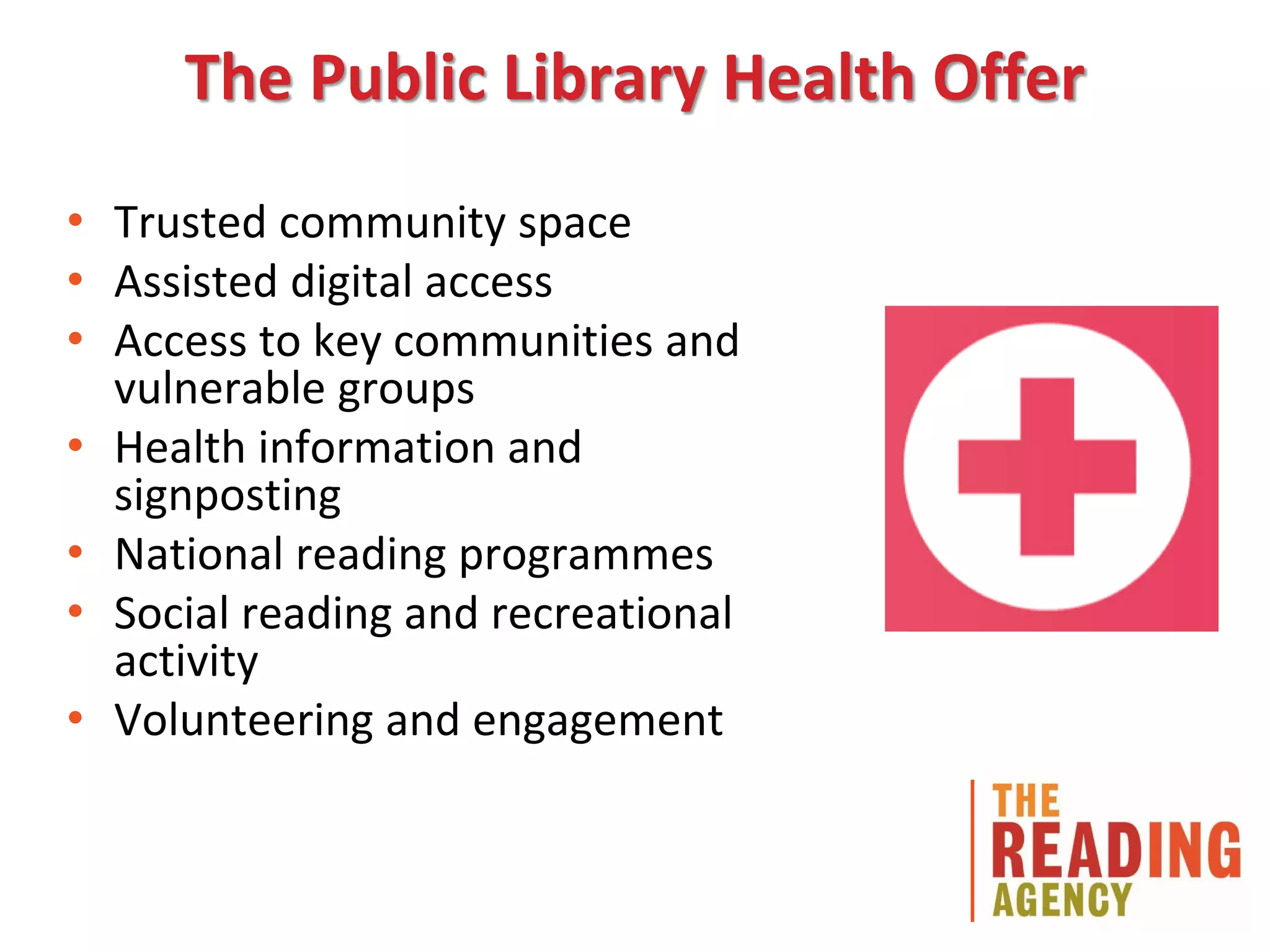 Public library universal health offer - Julie Oldham | PPT