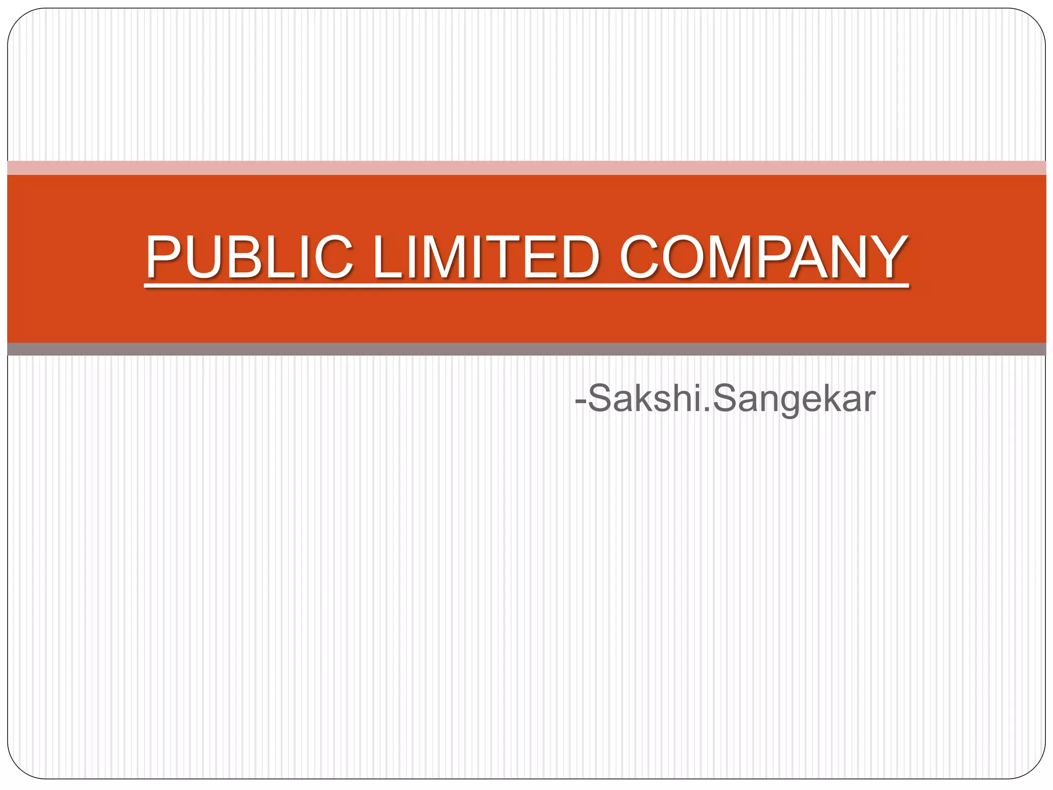 Public limited company | PPTX