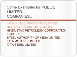 Public limited company | PPTX