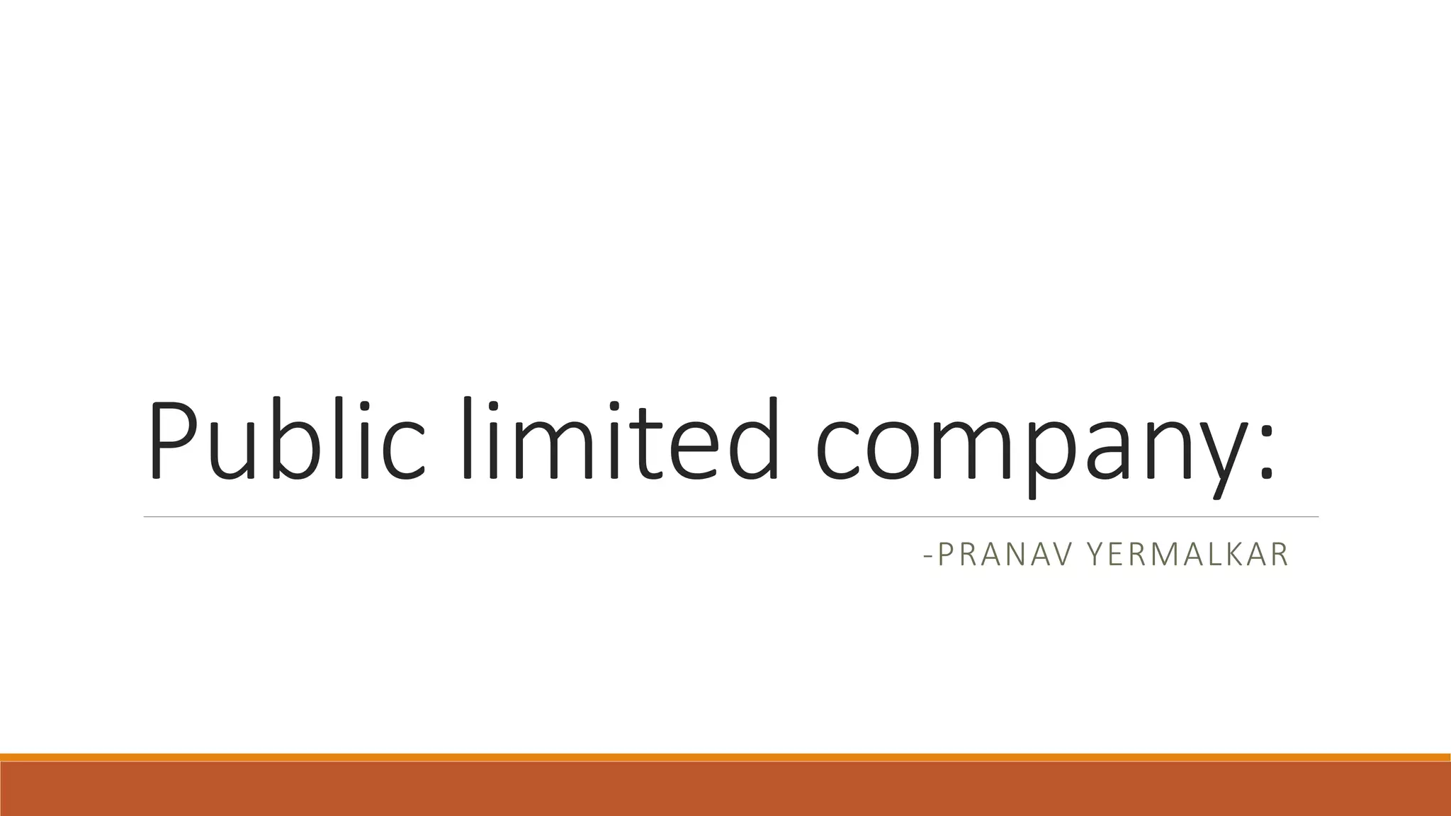 Public limited company | PPTX