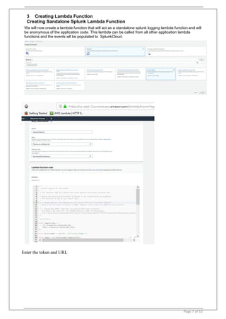 Publishing AwsLlambda Logs Into SplunkCloud | PDF | Cloud Computing | Internet