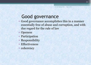 Public management and governance issues and challenges ssc patc 09 10 ...