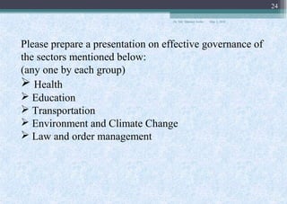Public management and governance issues and challenges ssc patc 09 10 ...