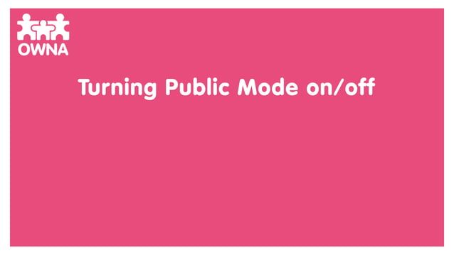 OWNA Childcare Apps: Using Public Mode | PDF