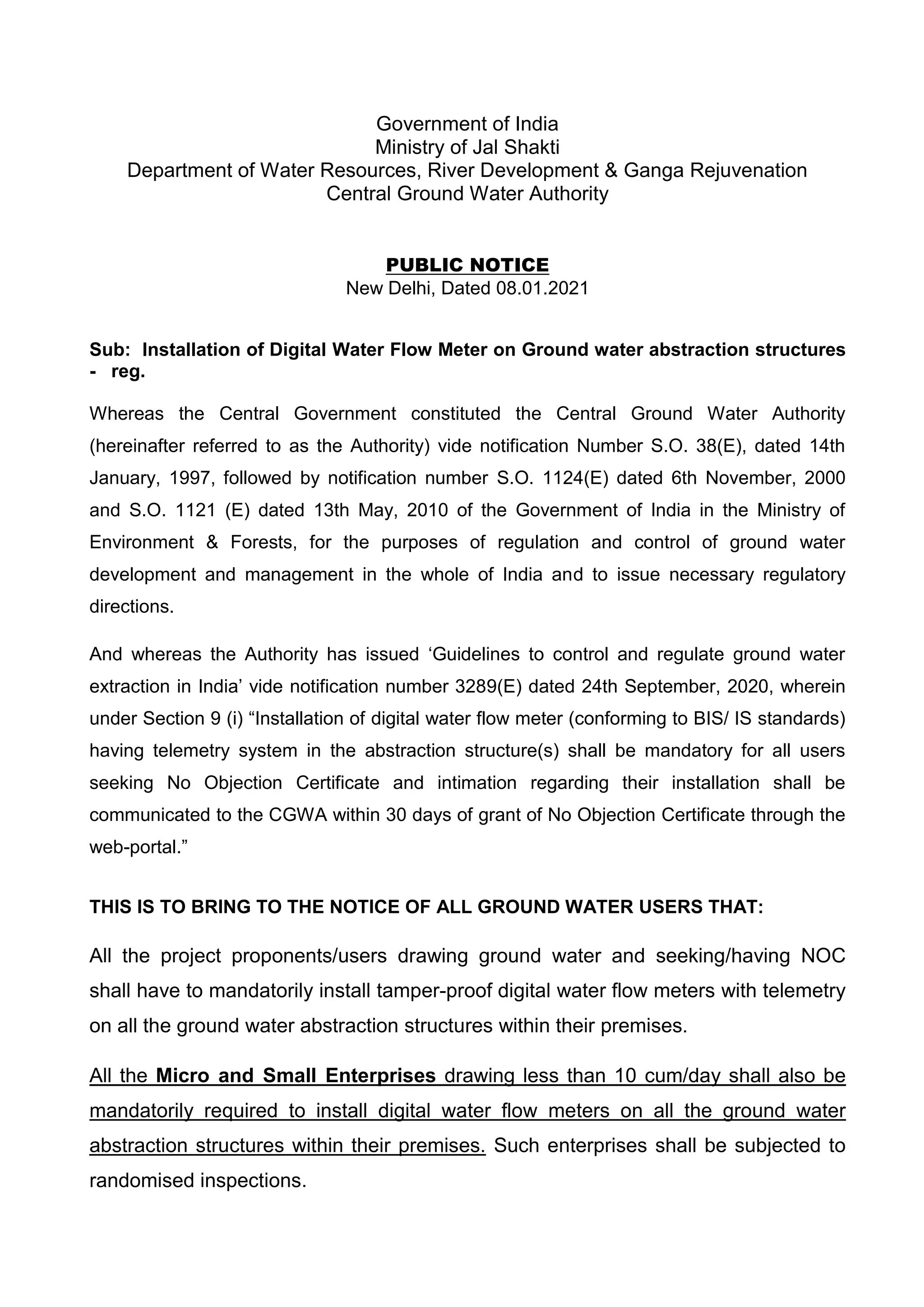 Public notice digital water flow meter | PDF