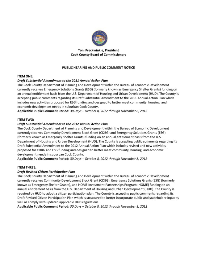 Public Hearing Notice | PDF | Government Support and Welfare ...