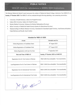 Comprehensive Guide to MDCAT 2025: Registration, Schedule, and Syllabus ...