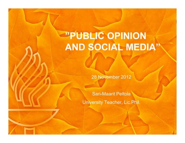 Public opinion and social media | PDF | Social Networking | Internet