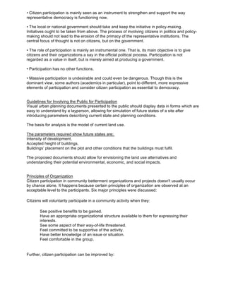Public Participation in Urban Design and Planning | PDF