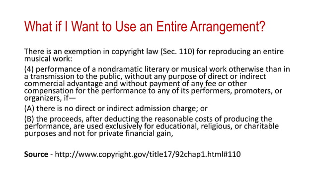 Public Performance of Music and Copyright Compliance | PPT