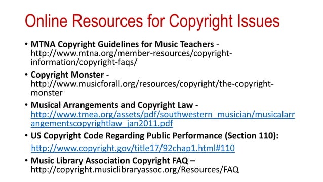 Public Performance of Music and Copyright Compliance | PPT