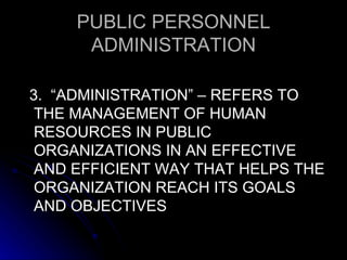 Public personnel administration powerpoint | PPT