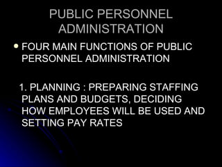 Public personnel administration powerpoint | PPT