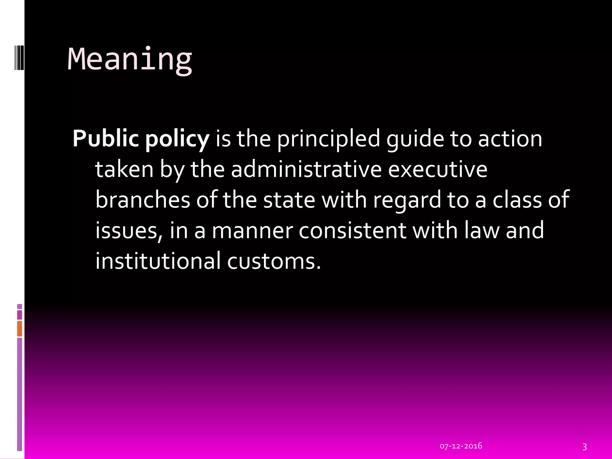 Public policies in India | PPTX
