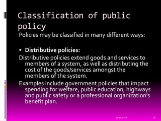 Public policies in India | PPTX