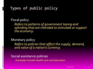 Public policies in India | PPTX