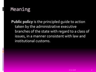 Public Policy Definition