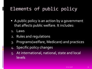 Public Policy Examples