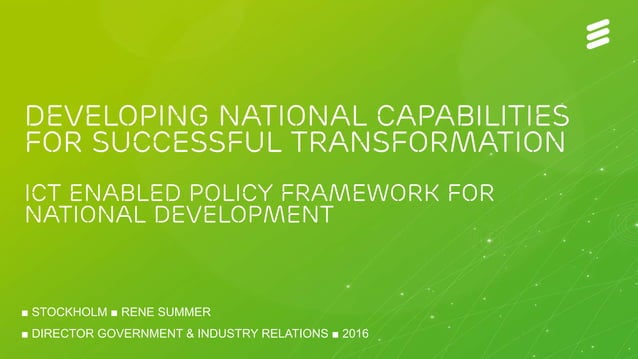 ICT Enabled Policy for National Development | PPT