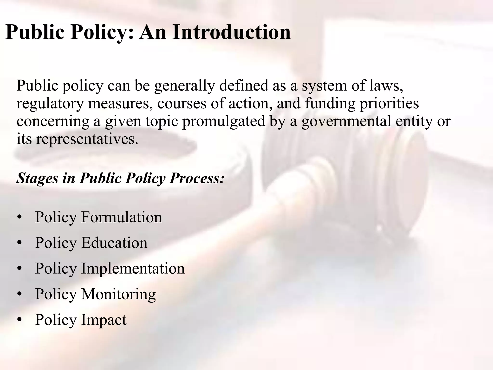 Public Policies in India | PPTX