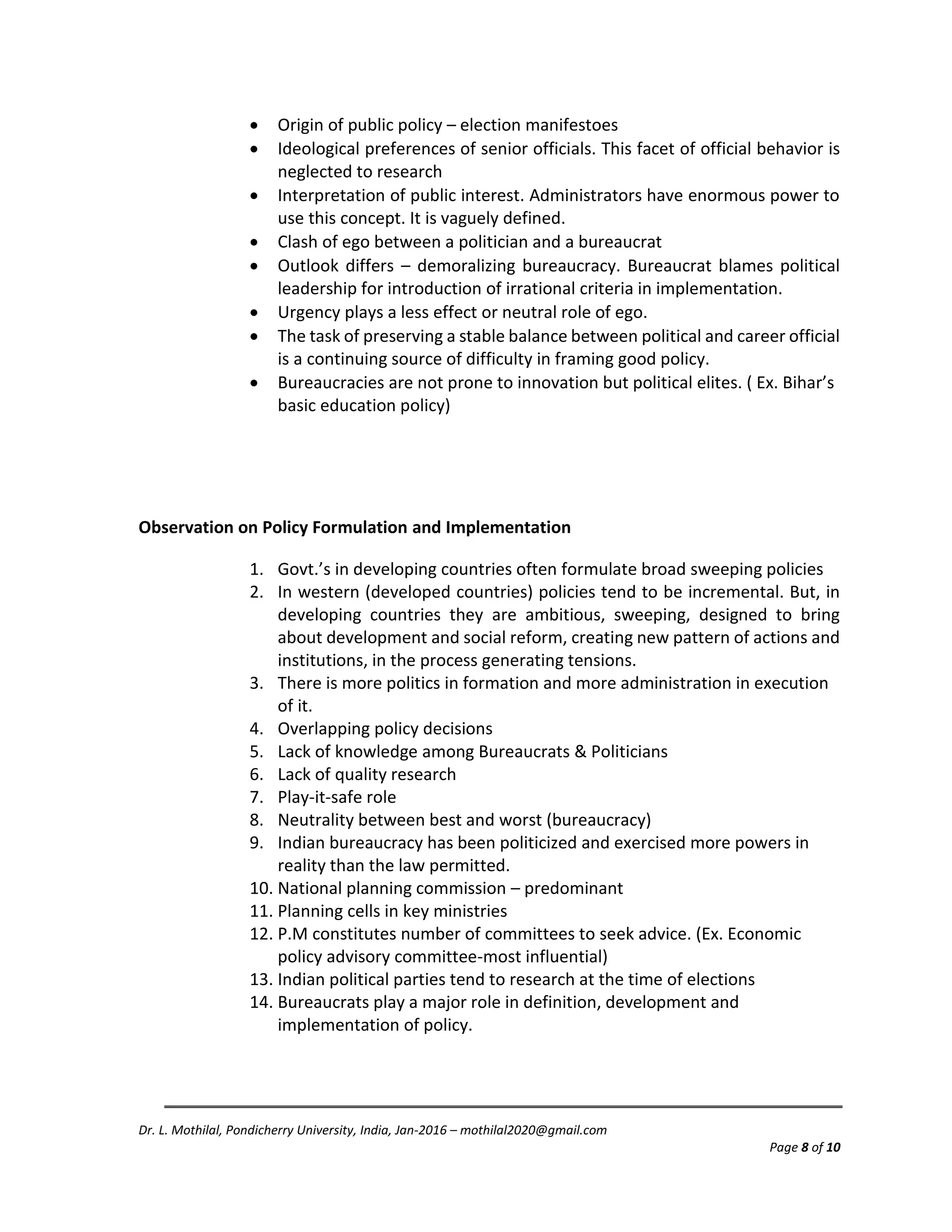 Public policy formulation, implementation & evaluation | PDF