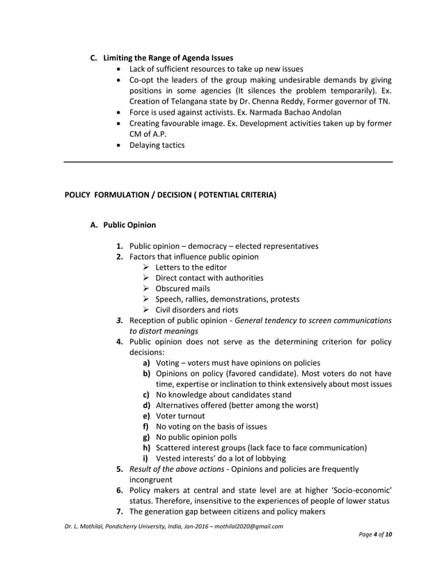 Public policy formulation, implementation & evaluation | PDF