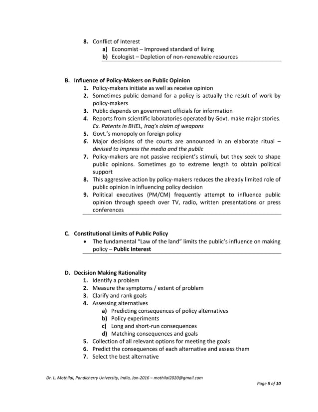 Public policy formulation, implementation & evaluation | PDF