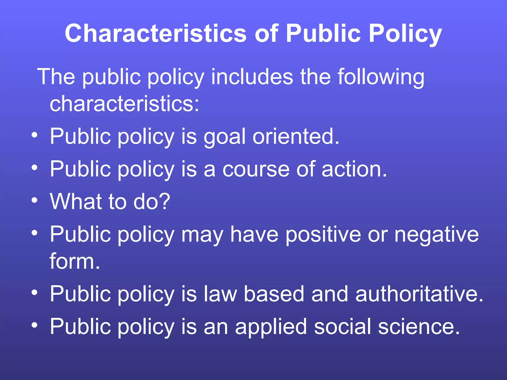 Public Policy Analysis | PPT