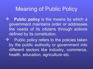 Public Policy Analysis | PPT