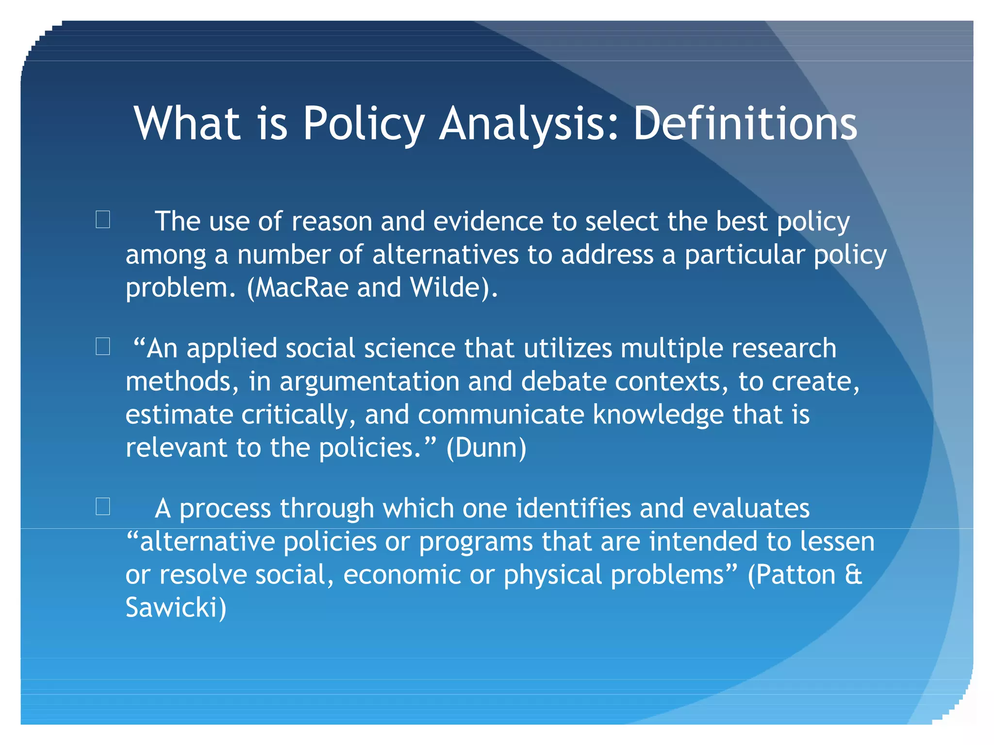 Public policy analysis | PPTX